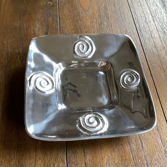 Mexican Handcrated | Dining | Mexican Artisan Spiral Accent Pewter Tray ...